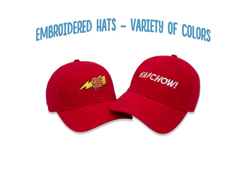 Cars Ka-chow Lightning Mcqueen Cap | 95 Mcqueen Embroidered Hat | Cars ...