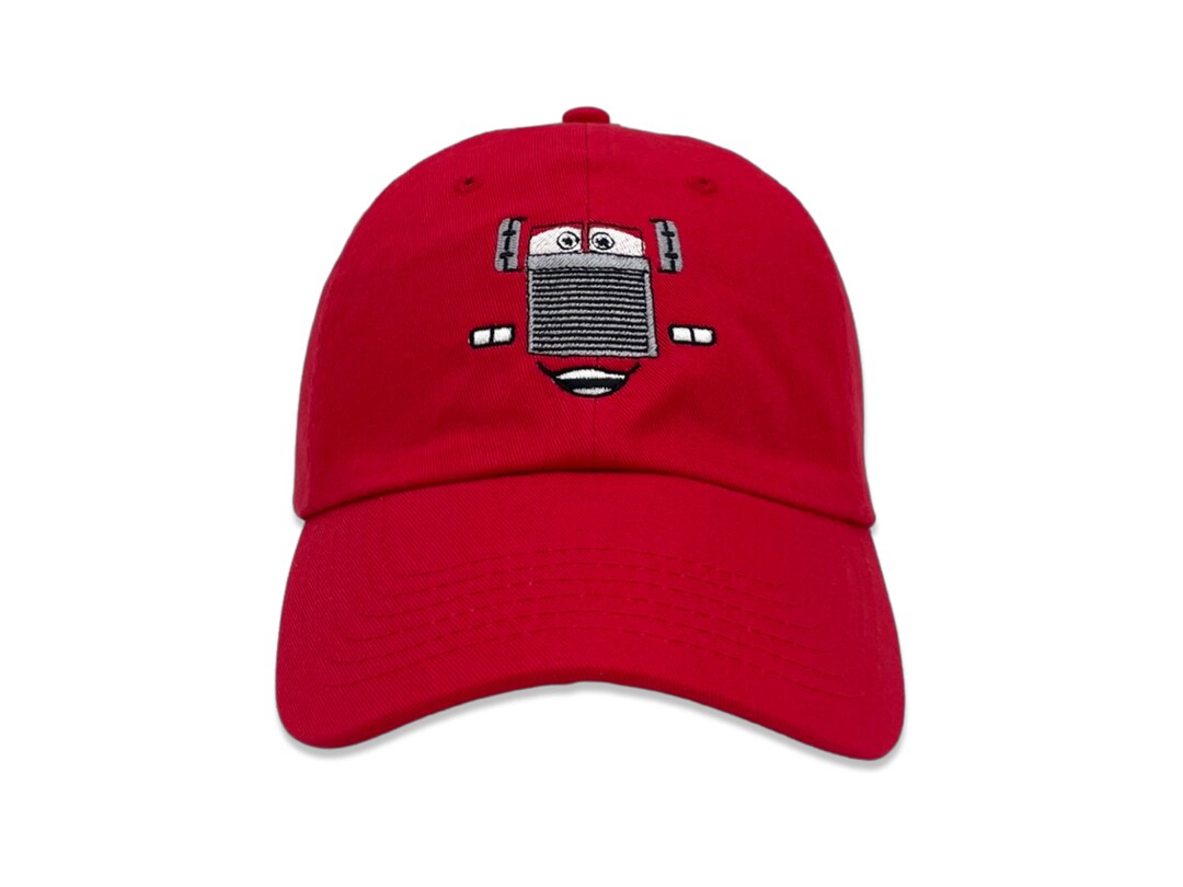 Cars Mack Semi Truck Embroidered Cap Red Hat Professionally Embroidered ...