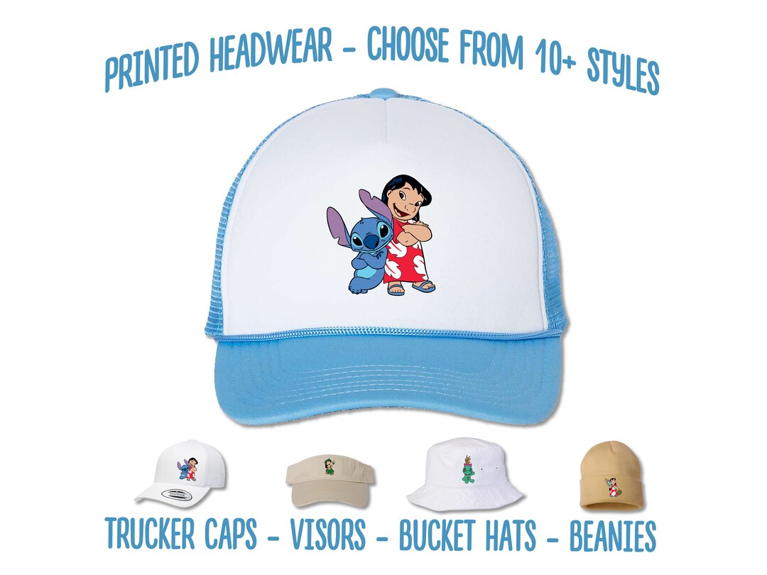 Lilo and Stitch Hat | Lilo Stitch Scrump Printed Hat | Stitch Birthday ...