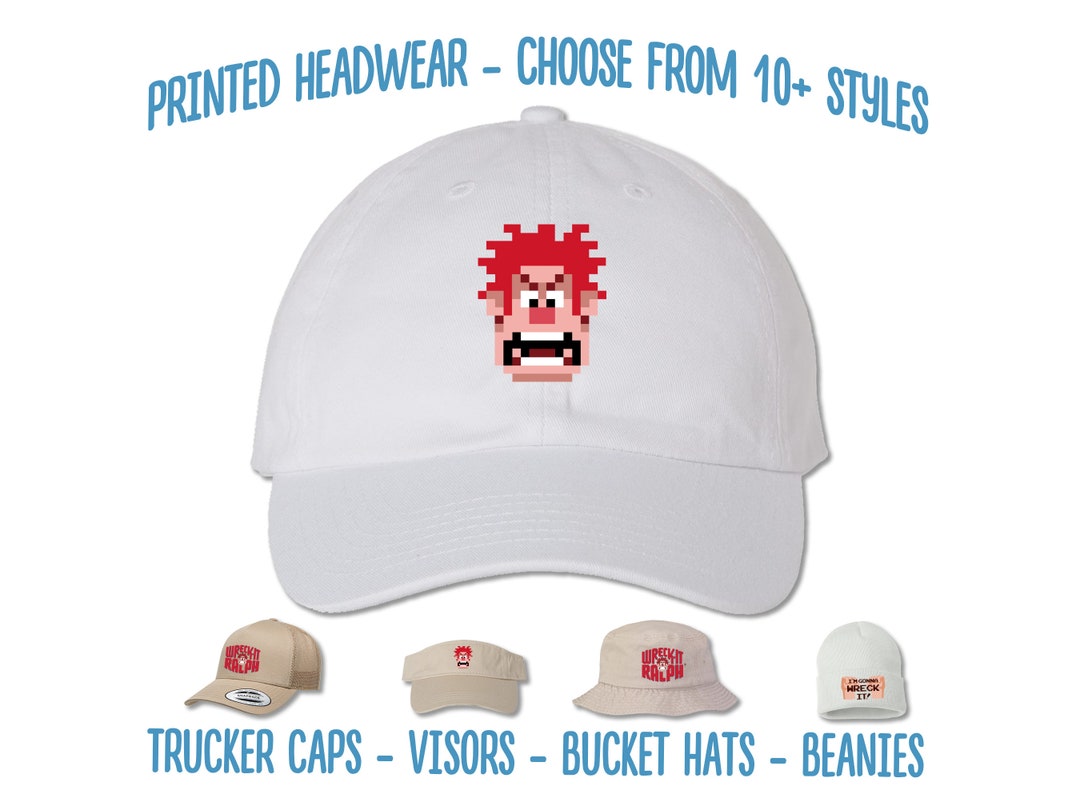 Wreck It Ralph Hat | I'm Gonna Wreck It Printed Hat | Ralph Face Cap ...