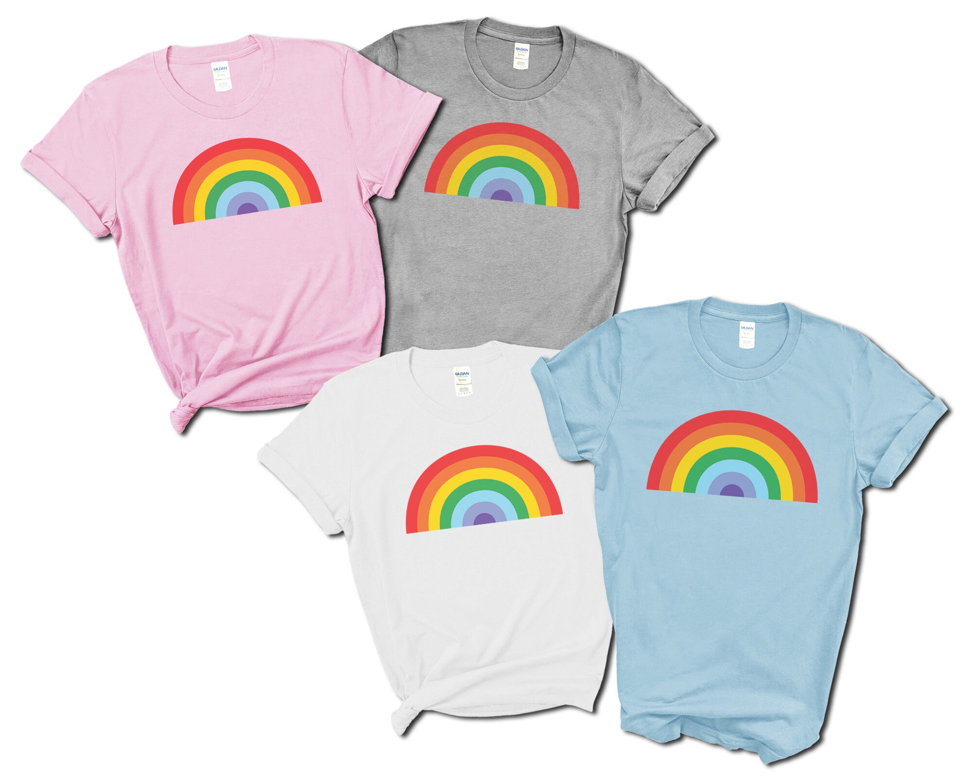 Lgbtq Rainbow T Shirt Vintage Rainbow Shirt Gay Pride Etsy