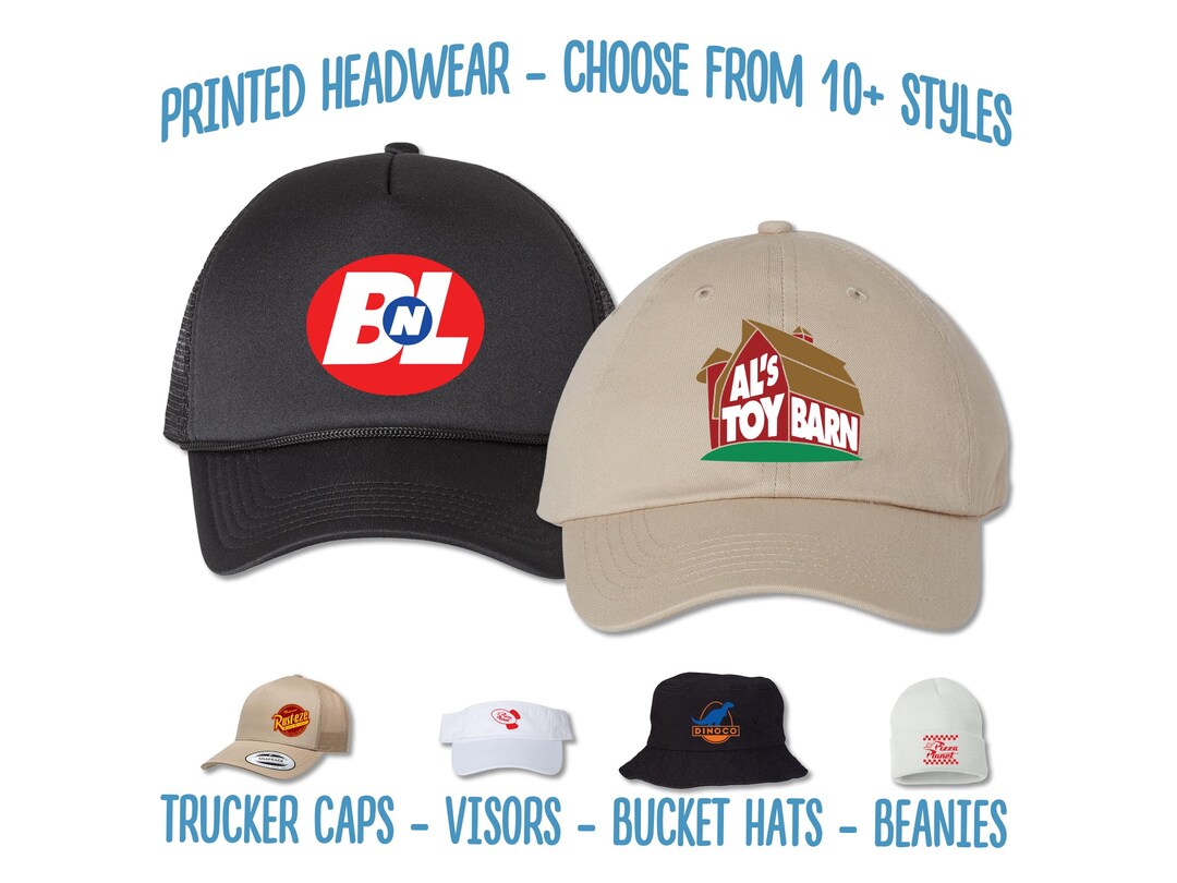 Dinoco Hat | Al's Toy Barn Hat | Rust-eze Hat | BNL Hat | Pizza Planet ...