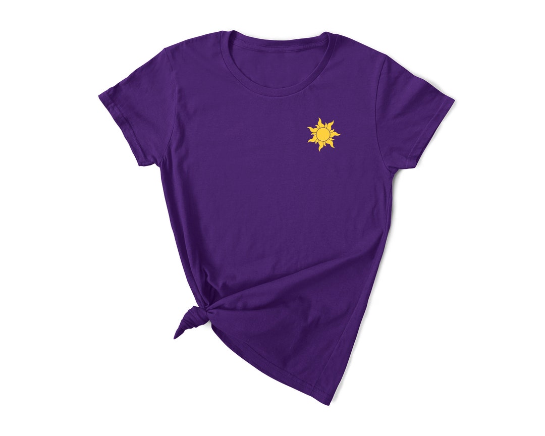 Rapunzel Sun Left Chest Print T-shirt | Tangled Tee - Etsy