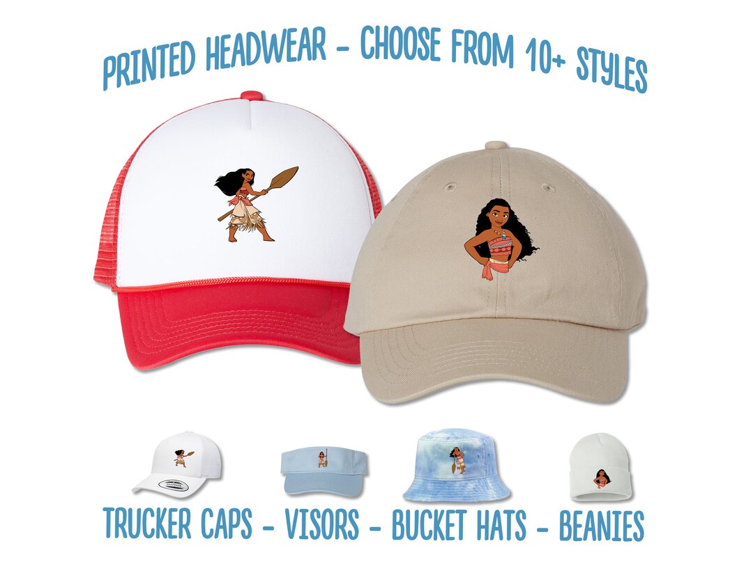 Moana Hat Princess Moana Printed Hat Moana Youth Kids Birthday Party ...