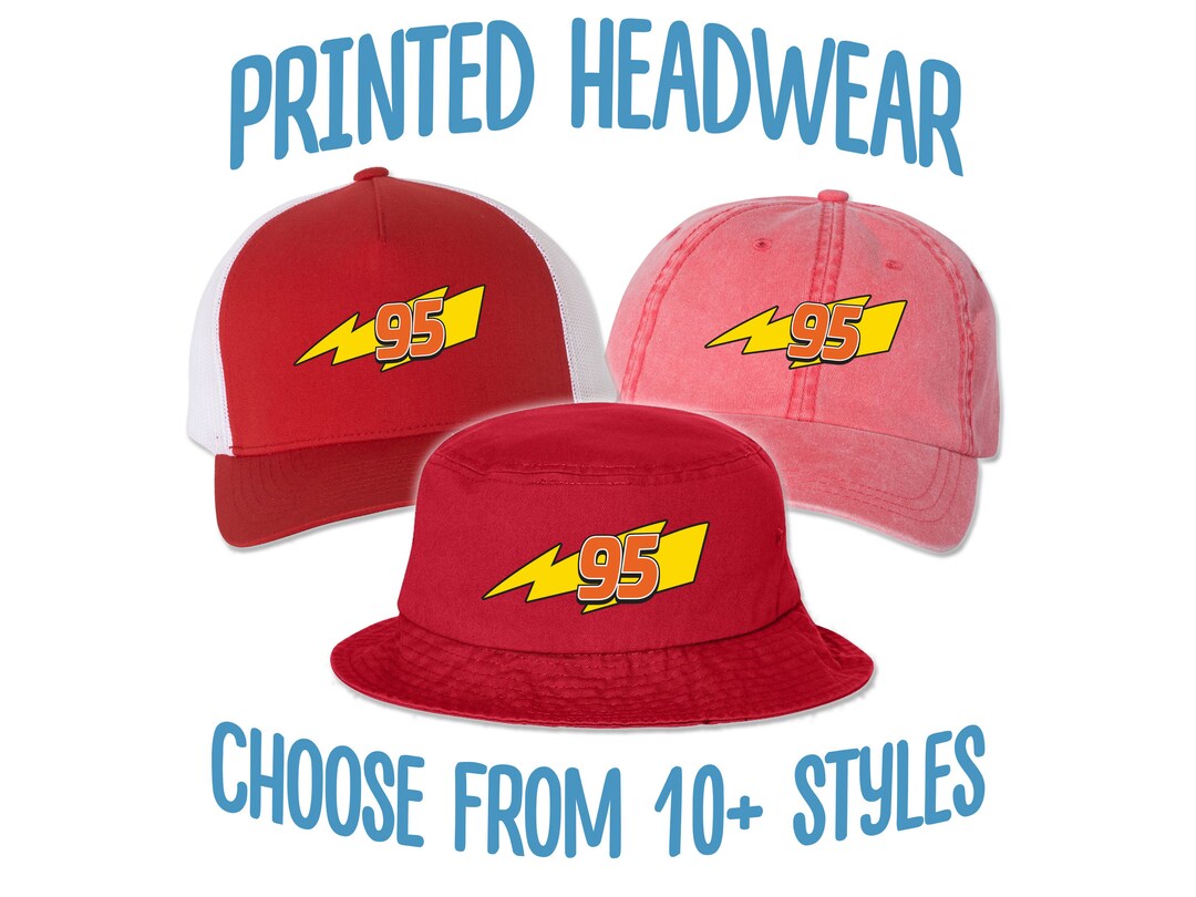 95 Mcqueen Hat | Lightning Mcqueen Printed Cap | 95 Logo Trucker Cap ...