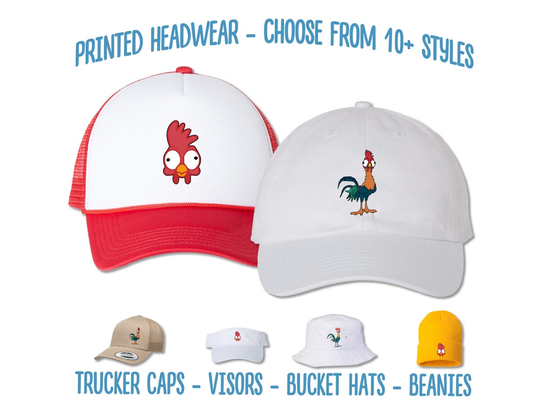 Hei Hei Hat | Moana Rooster Heihei Printed Hat | Moana Birthday Party ...
