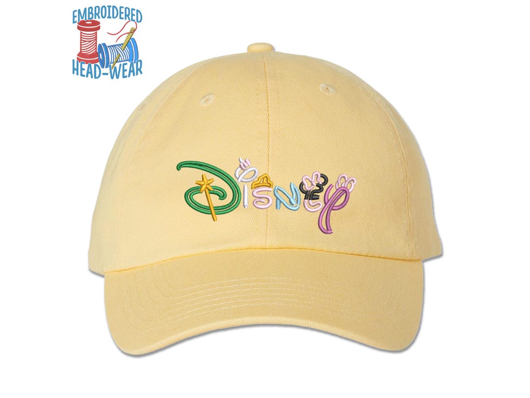 Disney Character Script Embroidered Cap | Adult & Youth Sizes | Tinker ...