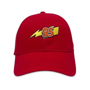 Cars Ka-chow Lightning Mcqueen Cap | 95 Mcqueen Embroidered Hat | Cars ...