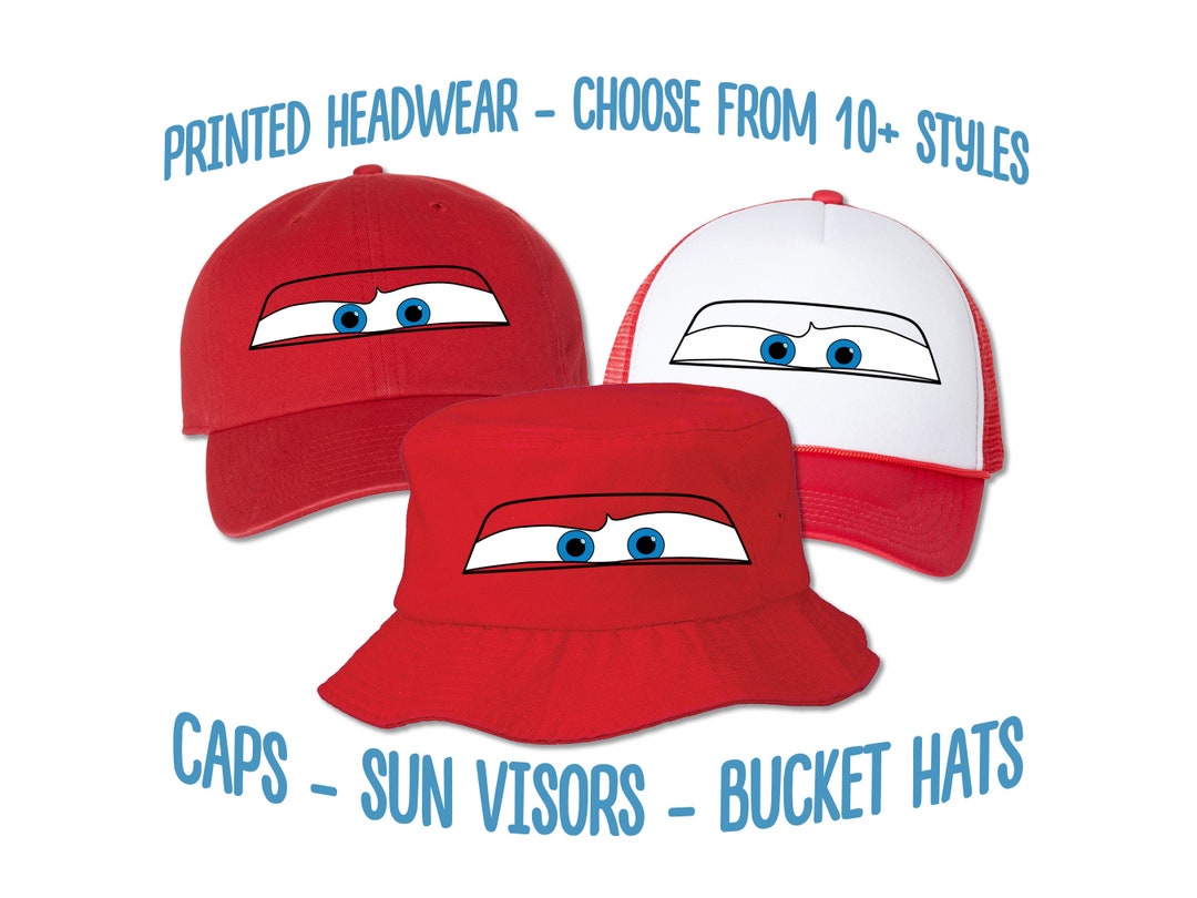 Lightning Mcqueen Hat Cars Mcqueen Eyes Printed Hat Cars Birthday Cap ...