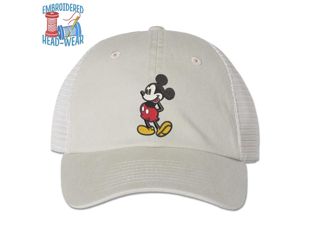 Mickey Mouse Vintage Style Embroidered Hat | Classic Mickey Cap | Adult ...