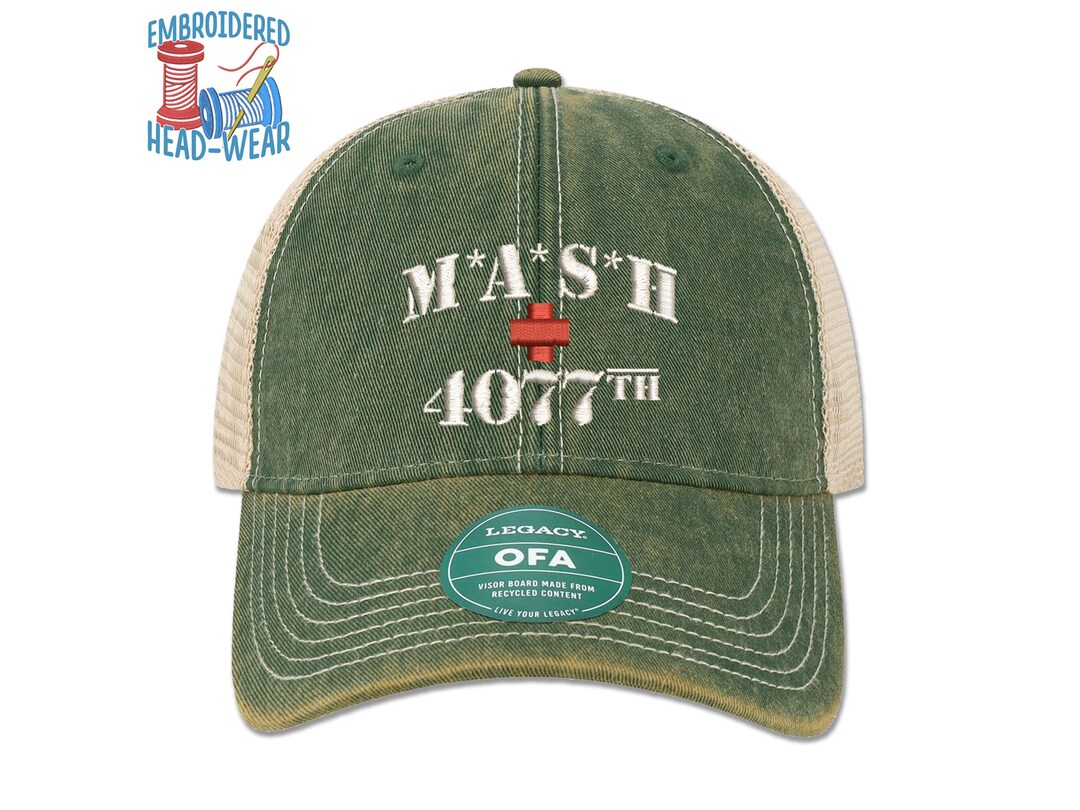 Mash 4077th Embroidered Cap | Classic Vintage Style Movie M*A*S*H ...