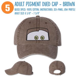 Tow Mater Eyes Embroidered Cap | Mater Costume Cap | Adult & Youth ...