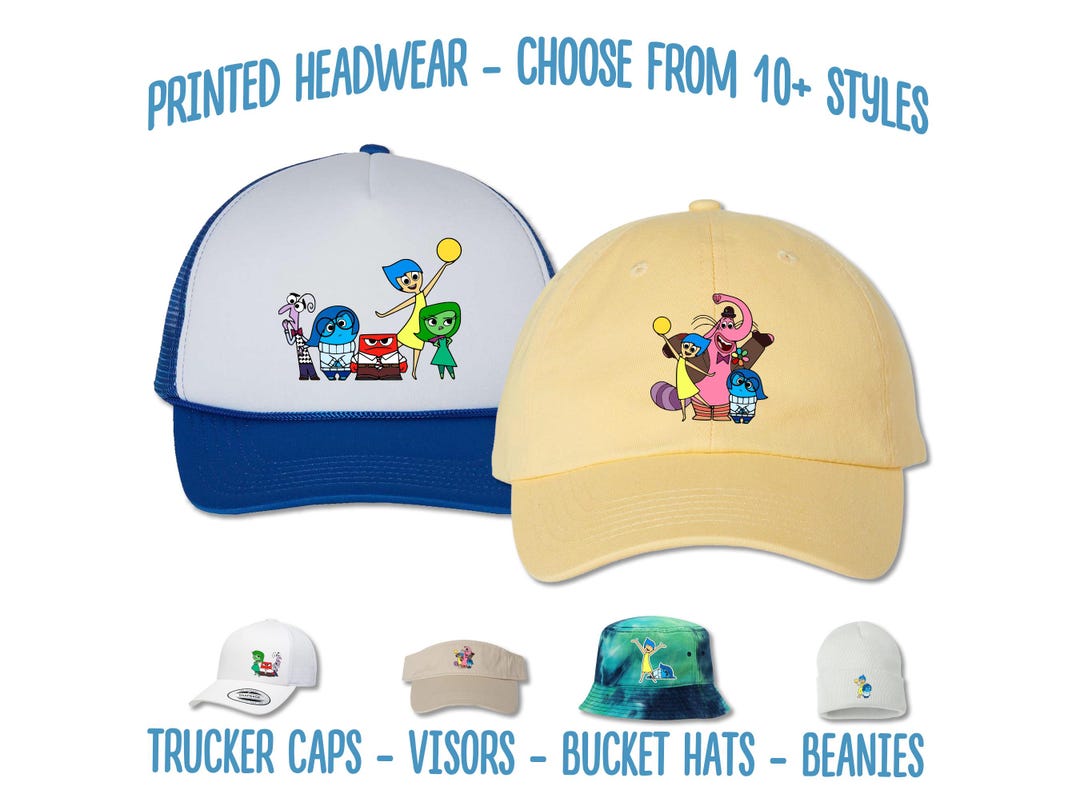 Inside Out Hat | Inside Out Characters Hat | Emotions Kids Hat | Visor ...