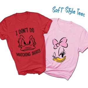 Donald Duck I Don't Do Matching Shirts | Daisy Duck I Do | Cute Couples ...