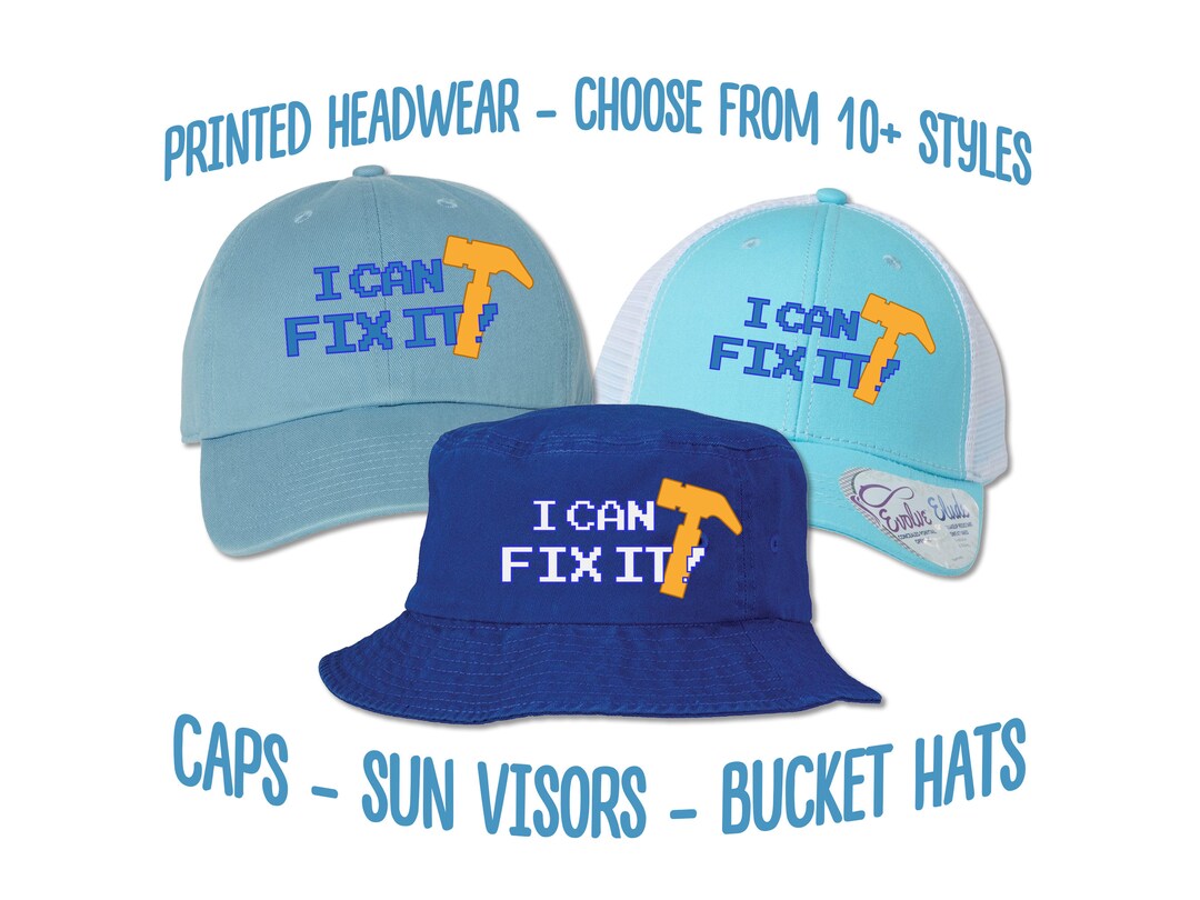 Fix It Felix Hat | Felix I Can Fix It Printed Hat | Wreck It Ralph Hat ...