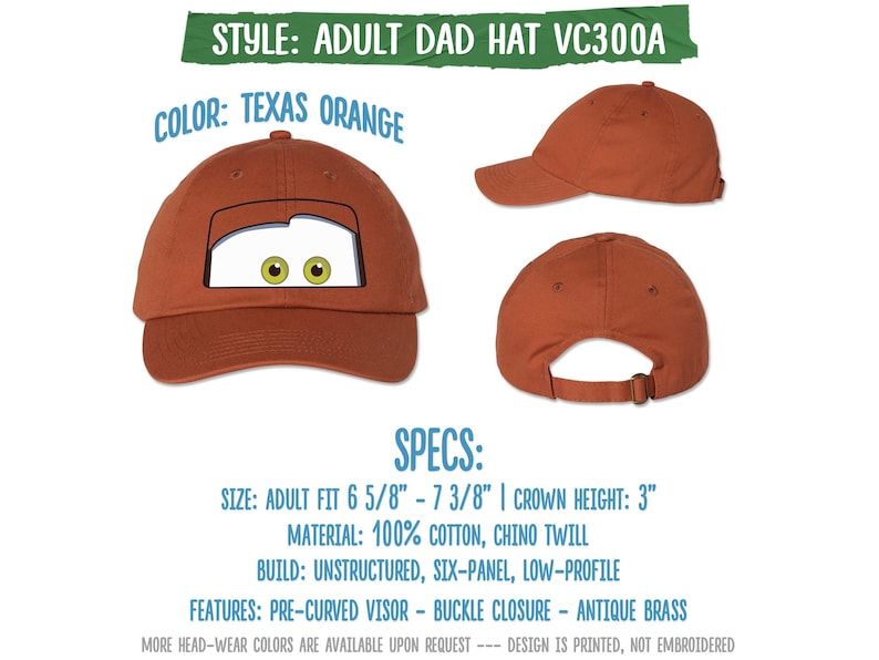 Tow Mater Hat | Cars Tow Mater Eyes Printed Hat | Cars Tow Truck ...