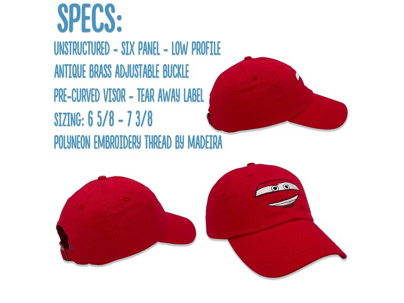 CARS Lightning Mcqueen Embroidered Hat | Sally Carrera Embroidered Hat ...