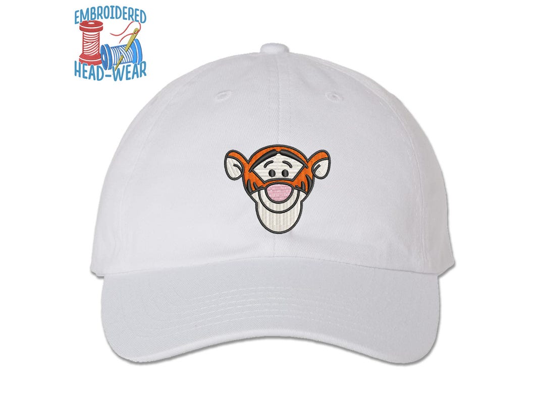 Tigger Embroidered Cap | Cute Tigger Face Stitched Hat | Adult & Youth ...