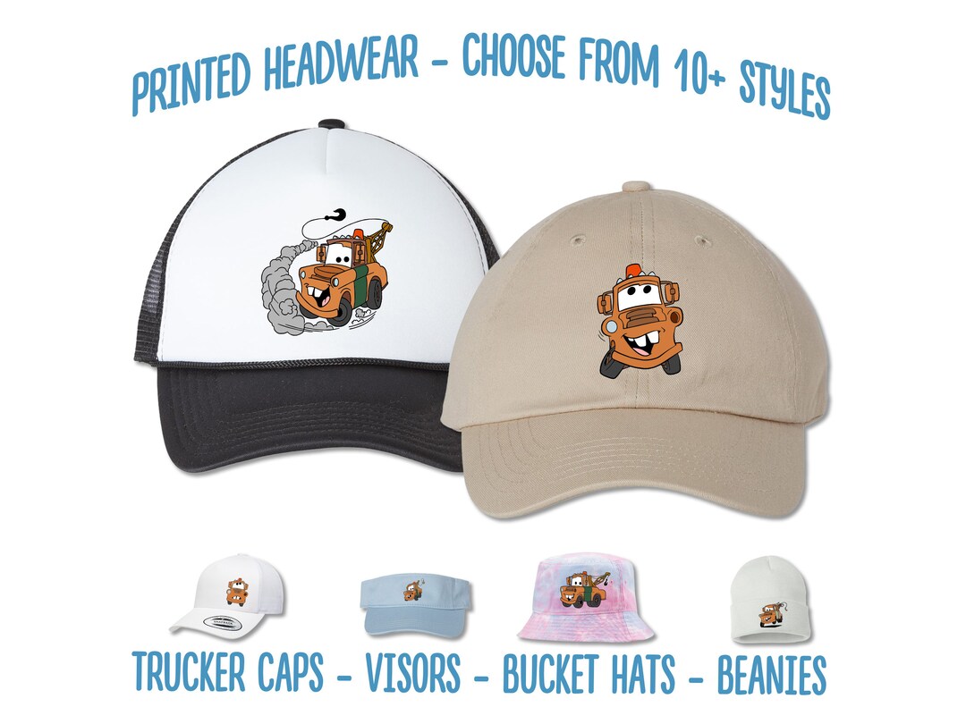 Cars Tow Mater Hat | Tow Truck Printed Hat | Cars Movie Cartoon Kids ...