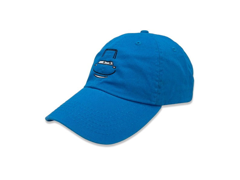 Cars Strip Dinoco Face Embroidered Cap Neon Blue Hat - Etsy