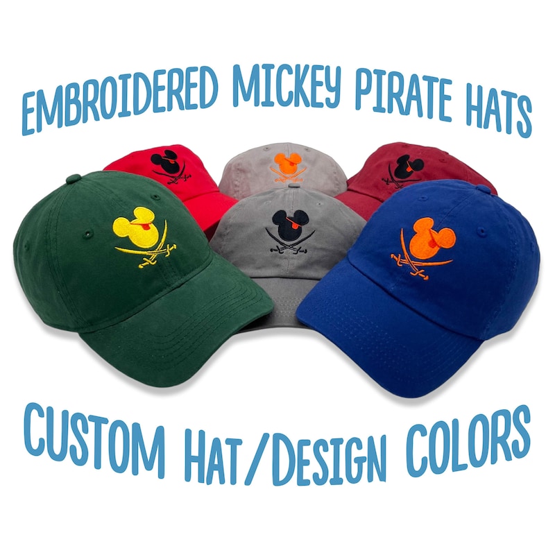 Pirate Mickey Cap - Etsy
