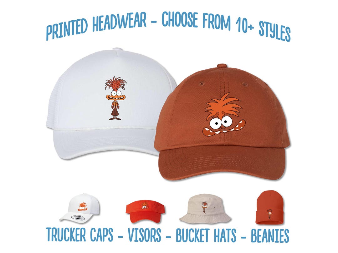 Inside Out Hat | Anxiety Printed Hat | Inside Out Character Costume Cap ...