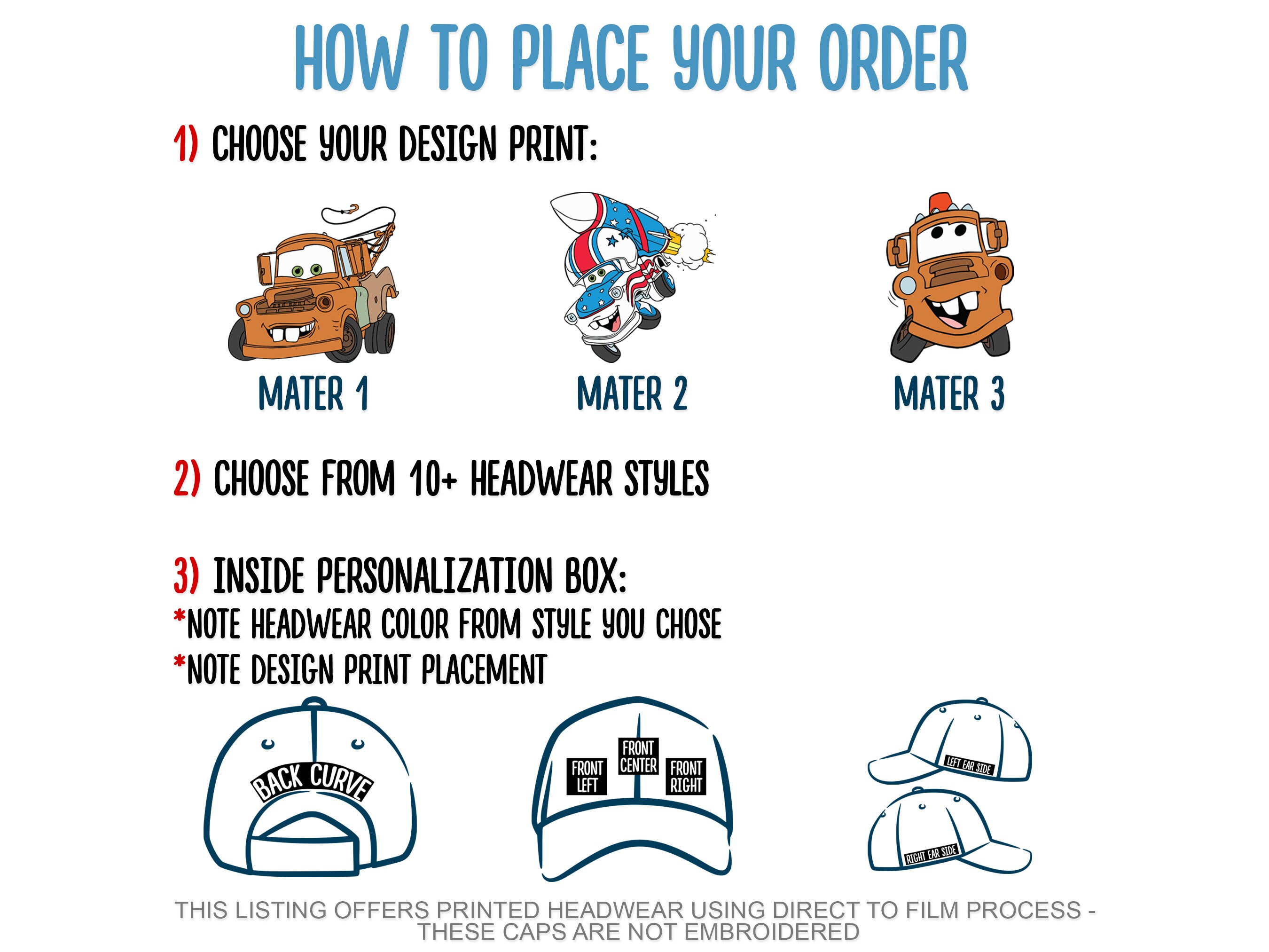 Tow Mater Hat | Cars Tow Mater Character Printed Hat | Cars Tow Truck ...