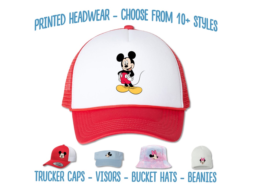 Mickey Mouse Hat | Minnie Mouse Printed Cap | Mickey Sun Visor | Minnie ...