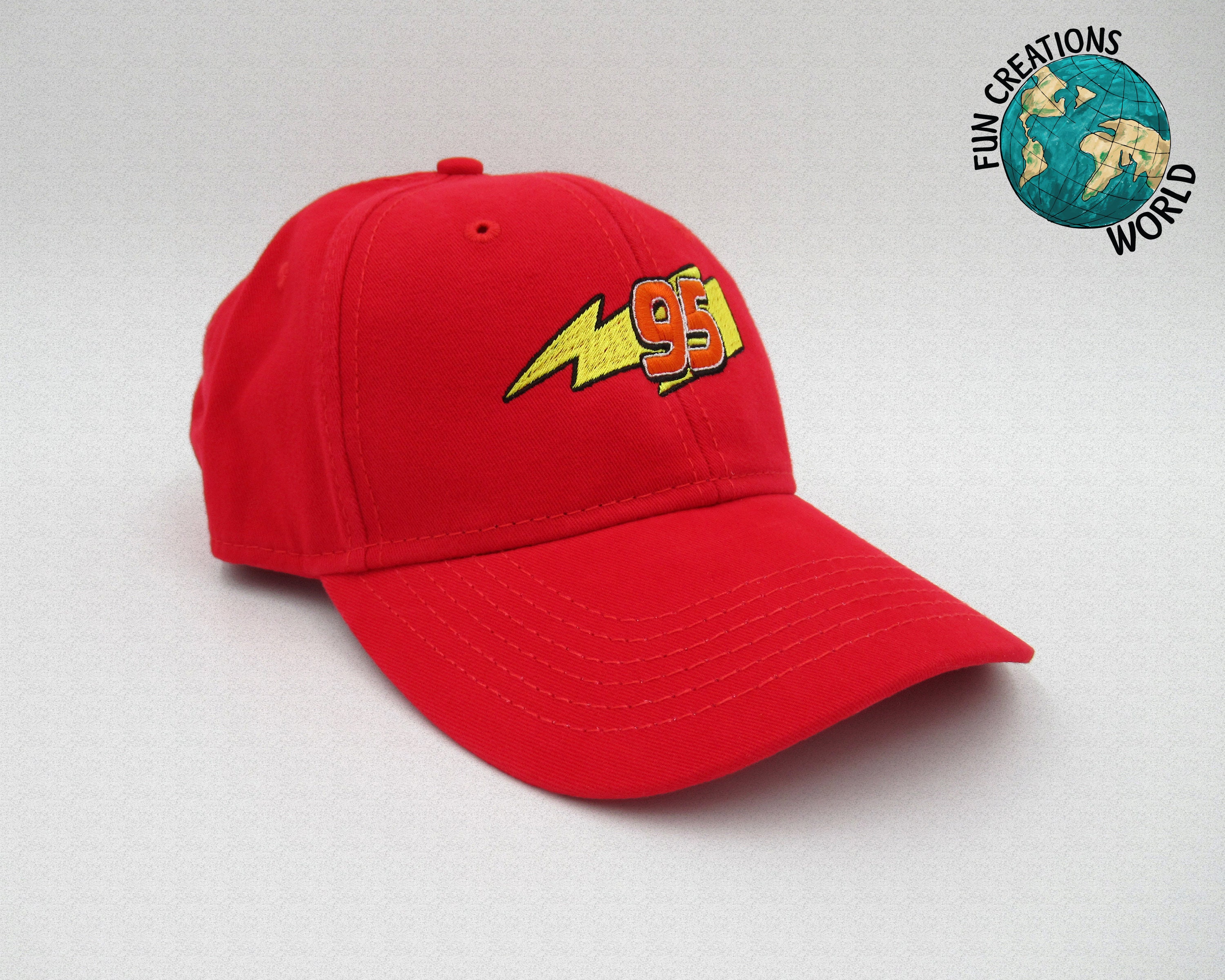 95 Lightning Mcqueen Cap Disney Park Embroidered Hat - Etsy