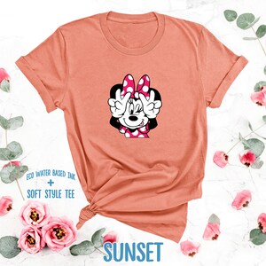 Minnie Mouse PEACE T-shirt | Cute Disney Parks Tee | Premium Soft Style ...