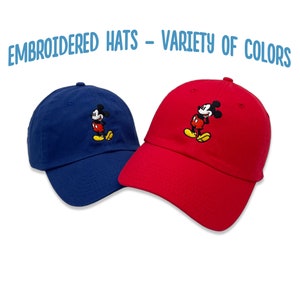 Vintage Mickey Mouse Embroidered Hat | Variety of Cap Colors | Disney ...