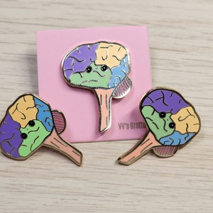 Brain Enamel Pin.hard Enamel Pin.brain Pin.pediatric Ultrasound Pin ...