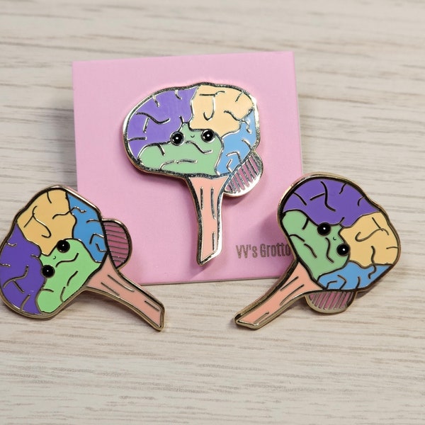 Brain Pin - Etsy