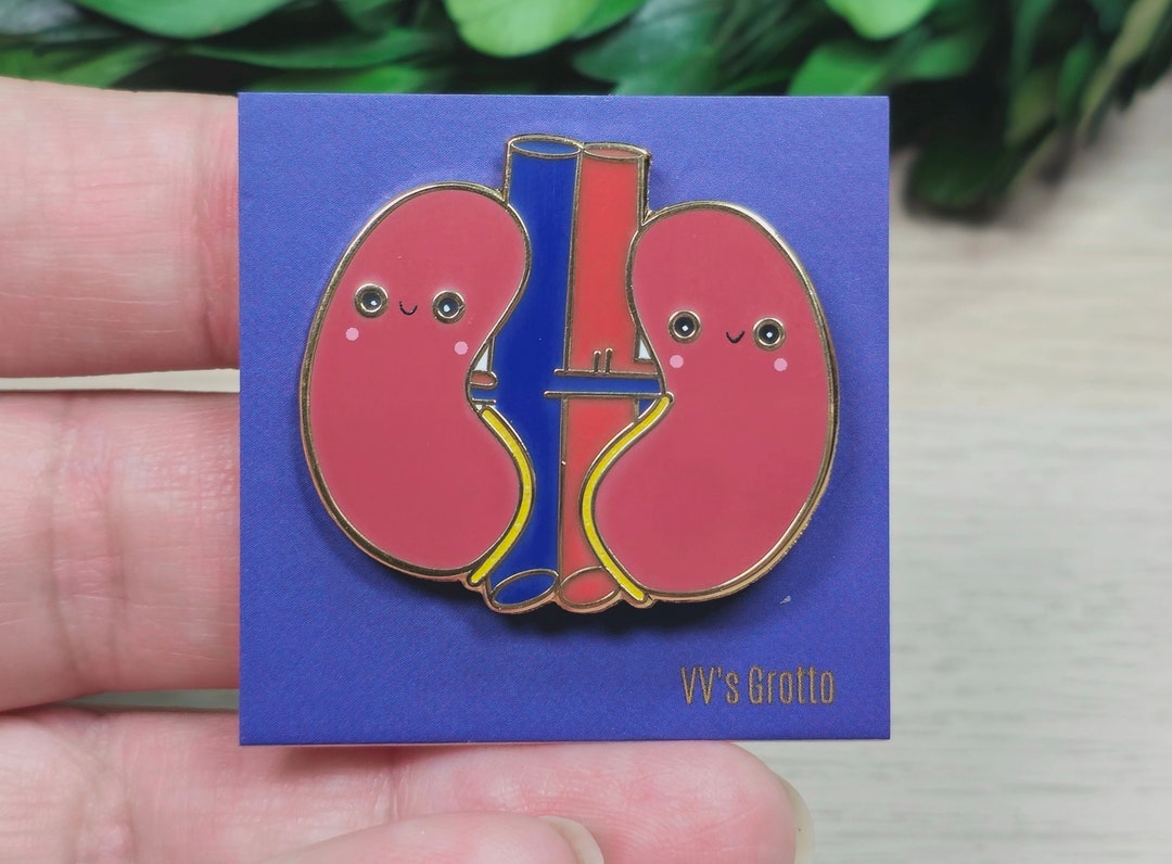 Happy Kidneys Hard Enamel Pin - Anatomy Medical Gift - Etsy