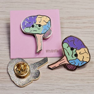 Brain Enamel Pin.hard Enamel Pin.brain Pin.pediatric Ultrasound Pin ...