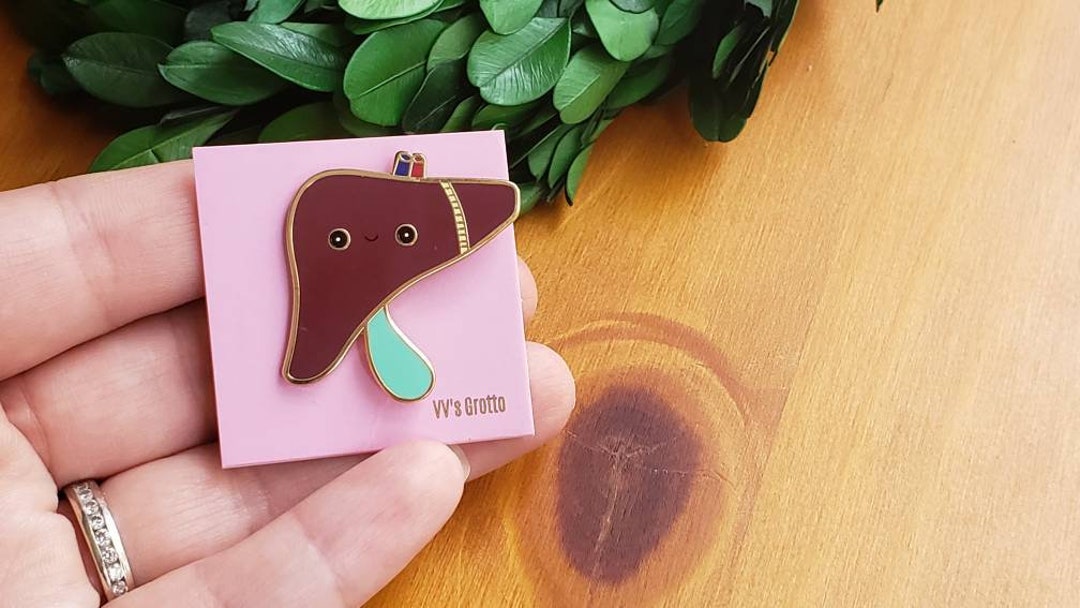 Liver Enamel Pin.hard Enamel Pin.liver Pin.abdomen Ultrasound - Etsy