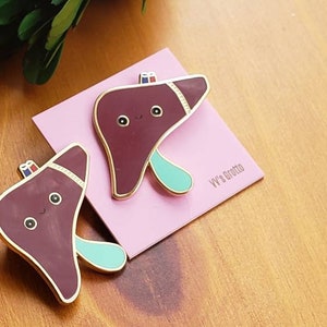 Liver Enamel Pin.hard Enamel Pin.liver Pin.abdomen Ultrasound | Etsy