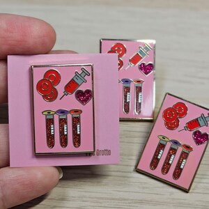Phlebotomy Pin. Blood Vial Pin.pst Git. Phlebotomist Gift.blood Cell ...