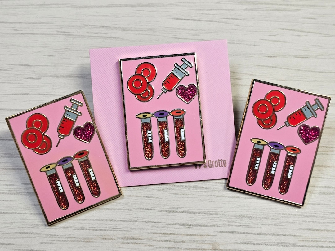 Phlebotomy Pin. Blood Vial Pin.pst Git. Phlebotomist Gift.blood Cell ...