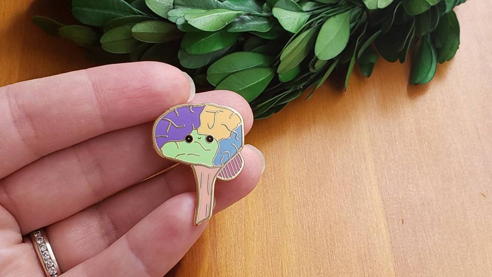 Brain Enamel Pin.hard Enamel Pin.brain Pin.pediatric | Etsy