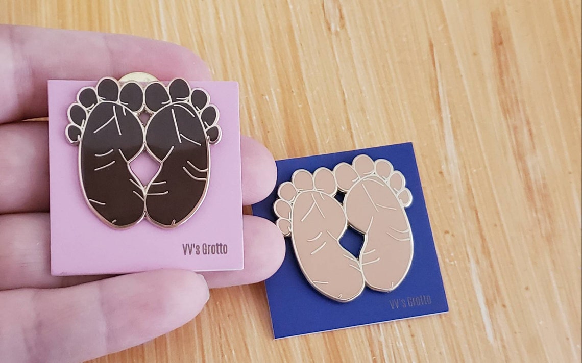 Baby feet enamel pin.Hard enamel pin.Feet pin.Nurse pin.NICU | Etsy