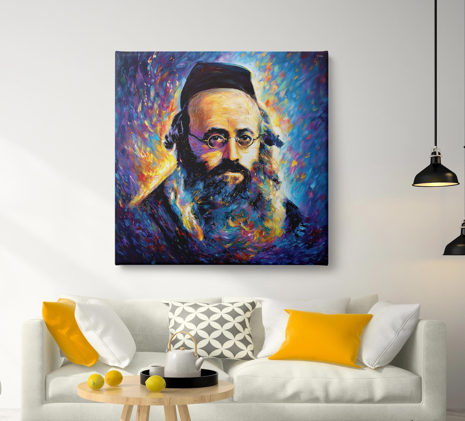 Aish Kodesh, the Piaseczna Rebbe Canvas Art, Rabbi Kalonymus Kalman ...