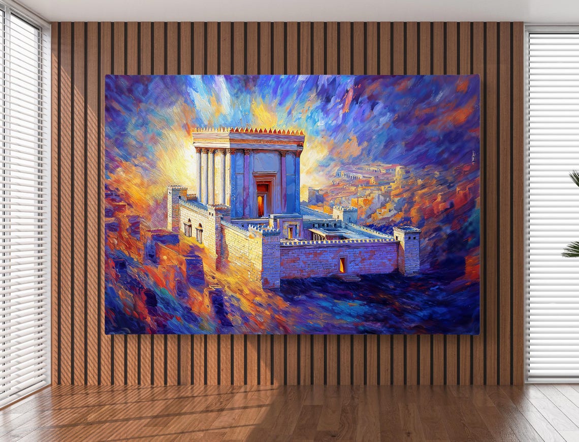 Judaica Wall Art | Beit Hamikdash Canvas Print, Jewish Art, Third ...