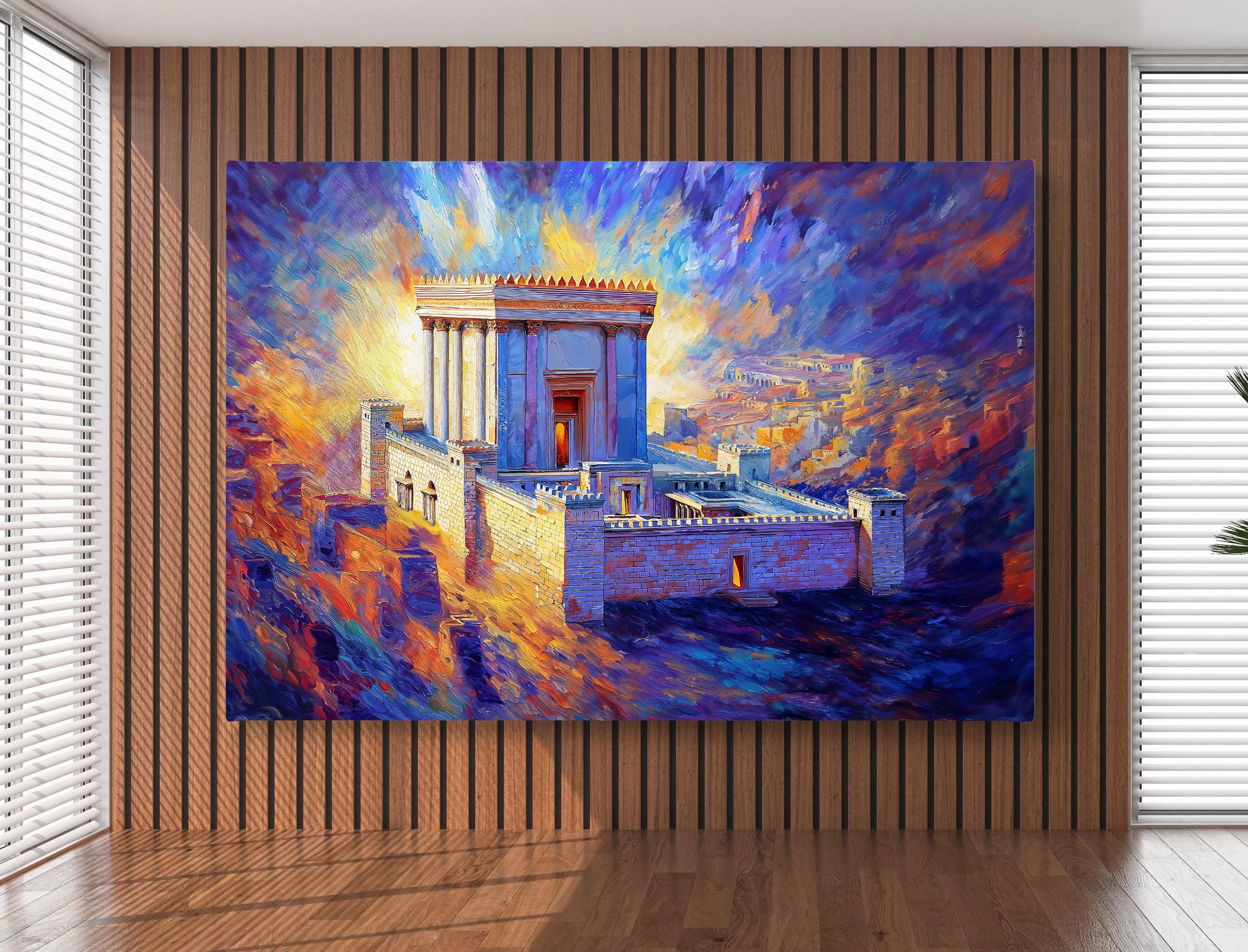 Judaica Wall Art | Beit Hamikdash Canvas Print, Jewish Art, Third ...