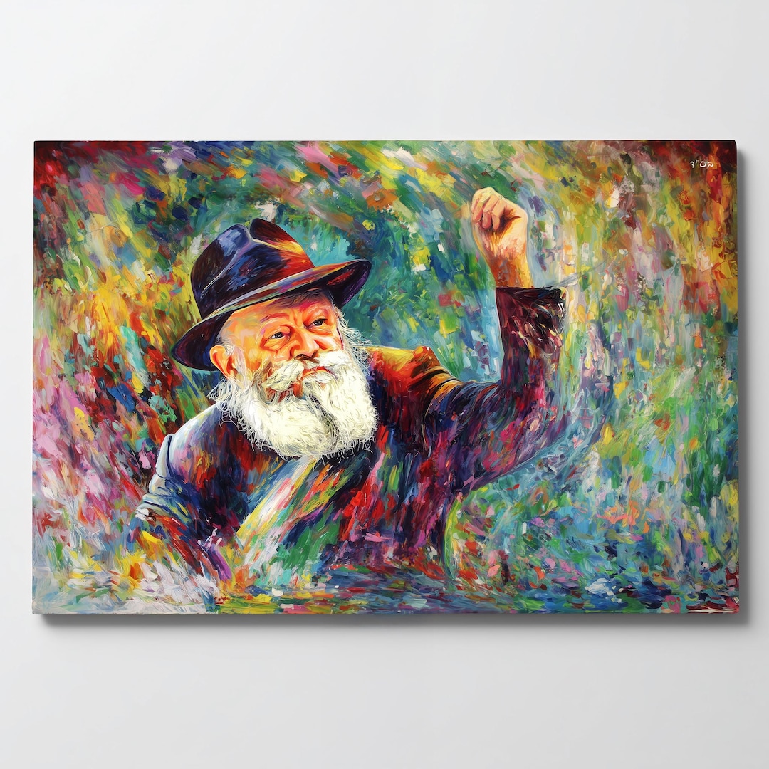 Lubavitcher Rebbe Canvas Print, Chabad Lubavitch Rebbe, Chabad Judaica ...