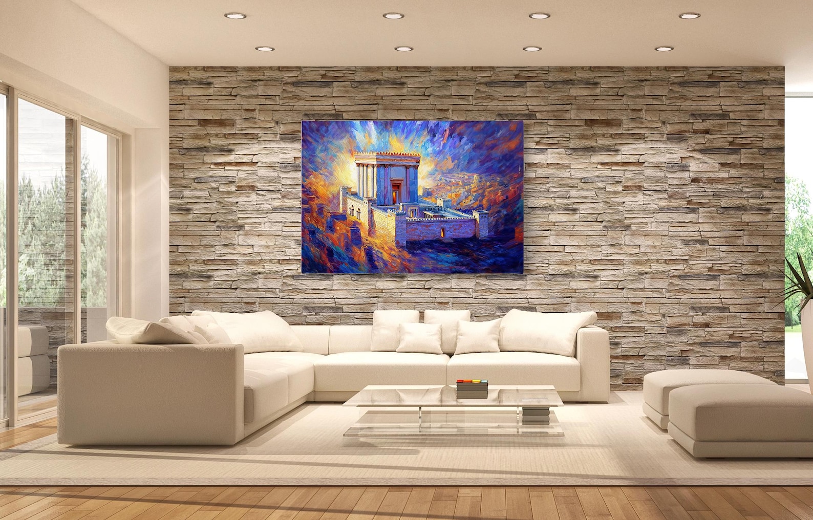 Judaica Wall Art | Beit Hamikdash Canvas Print, Jewish Art, Third ...