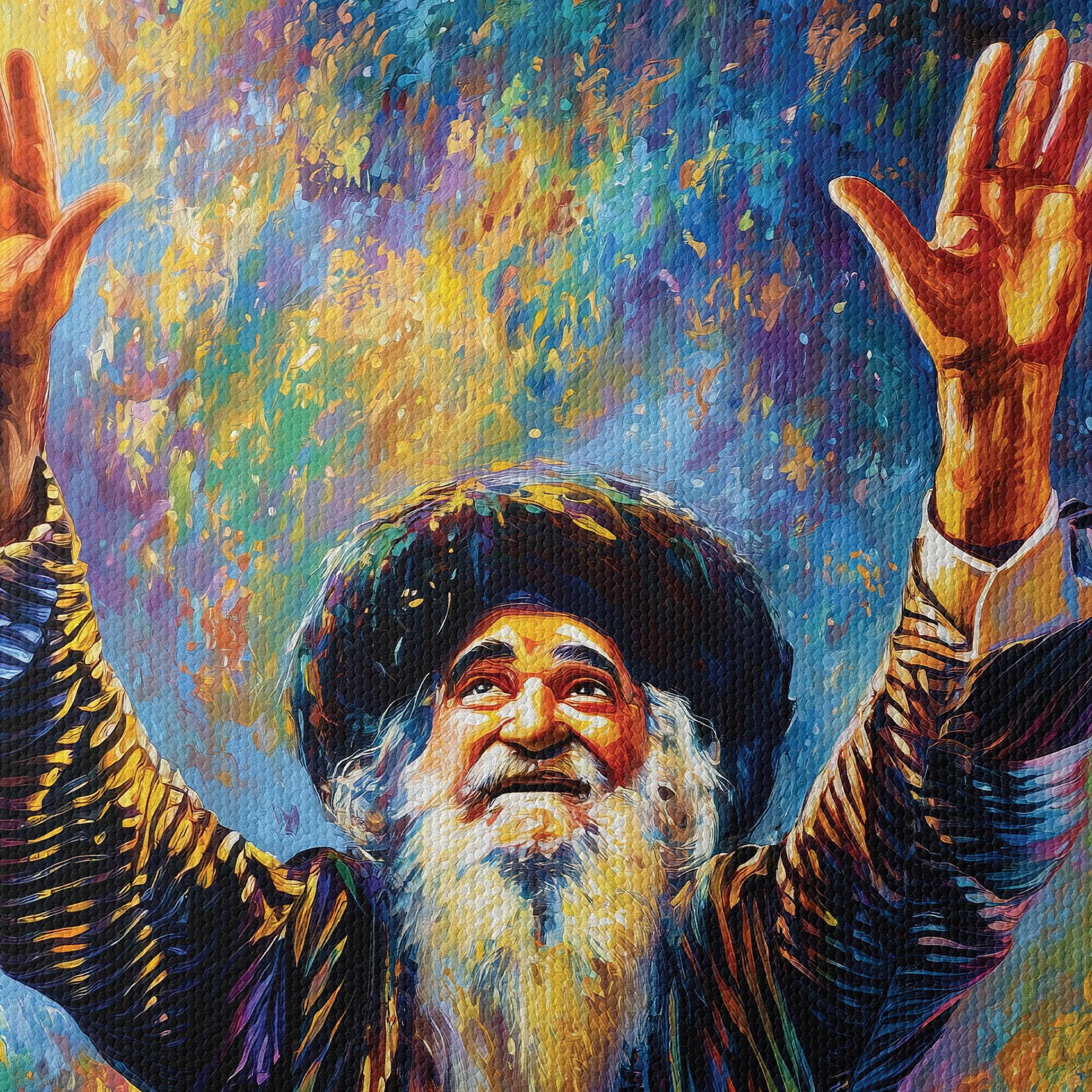 Breslov Uman Wall Art – Saba Yisrael Canvas – סבא ישראל נ נח – Na Nach ...