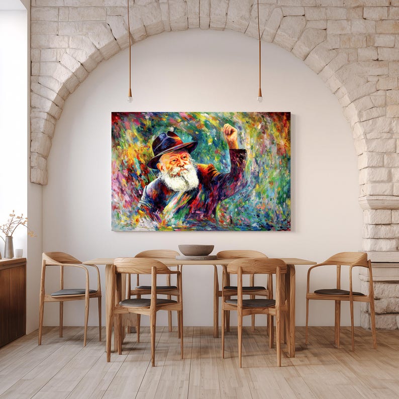 Lubavitcher Rebbe Canvas Print, Chabad Lubavitch Rebbe, Chabad Judaica ...