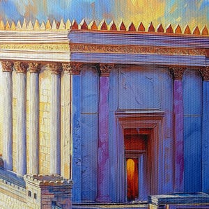 Judaica Wall Art | Beit Hamikdash Canvas Print, Jewish Art, Third ...