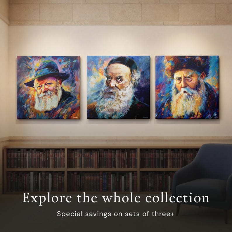 Lubavitcher Rebbe Canvas Print, Chabad Lubavitch Rebbe, Chabad Judaica ...